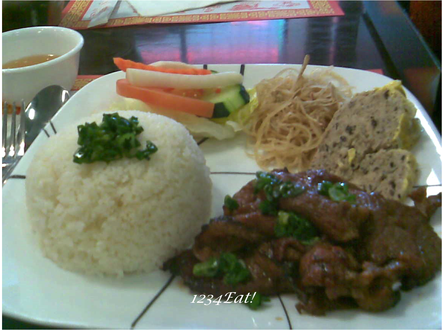 1234Eat!: Broken Rice with Grilled Pork, Shredded Pork, and Egg Quiche ...