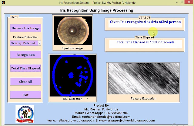 Iris Recognition Using Image Processing Matlab Project With Source Code