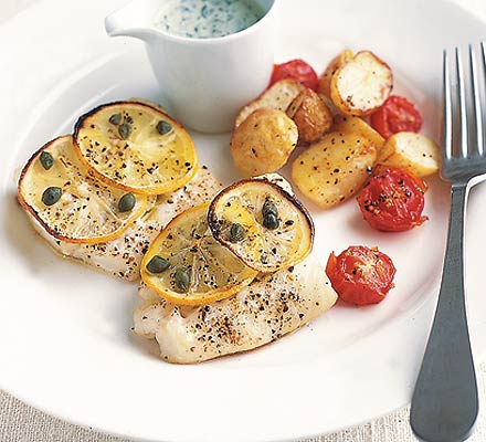 Global CookBook: Baked Perch served with mayo sauce