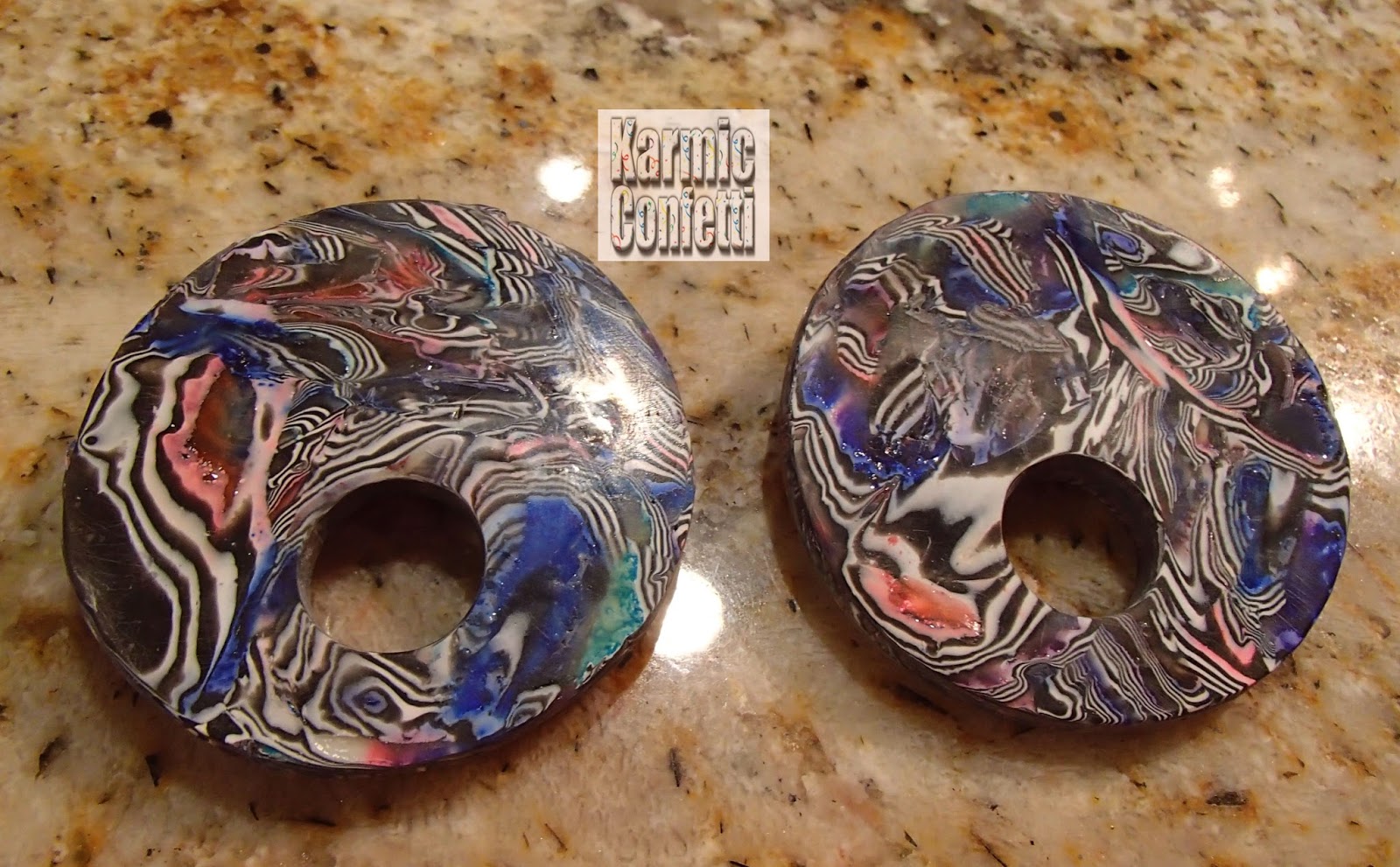 Karmic Confetti: Dark Matter - Marilyn's MG Tech again - Polymer Clay