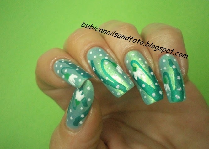 simple nails: 672 snow drop nails , snow drop nail art