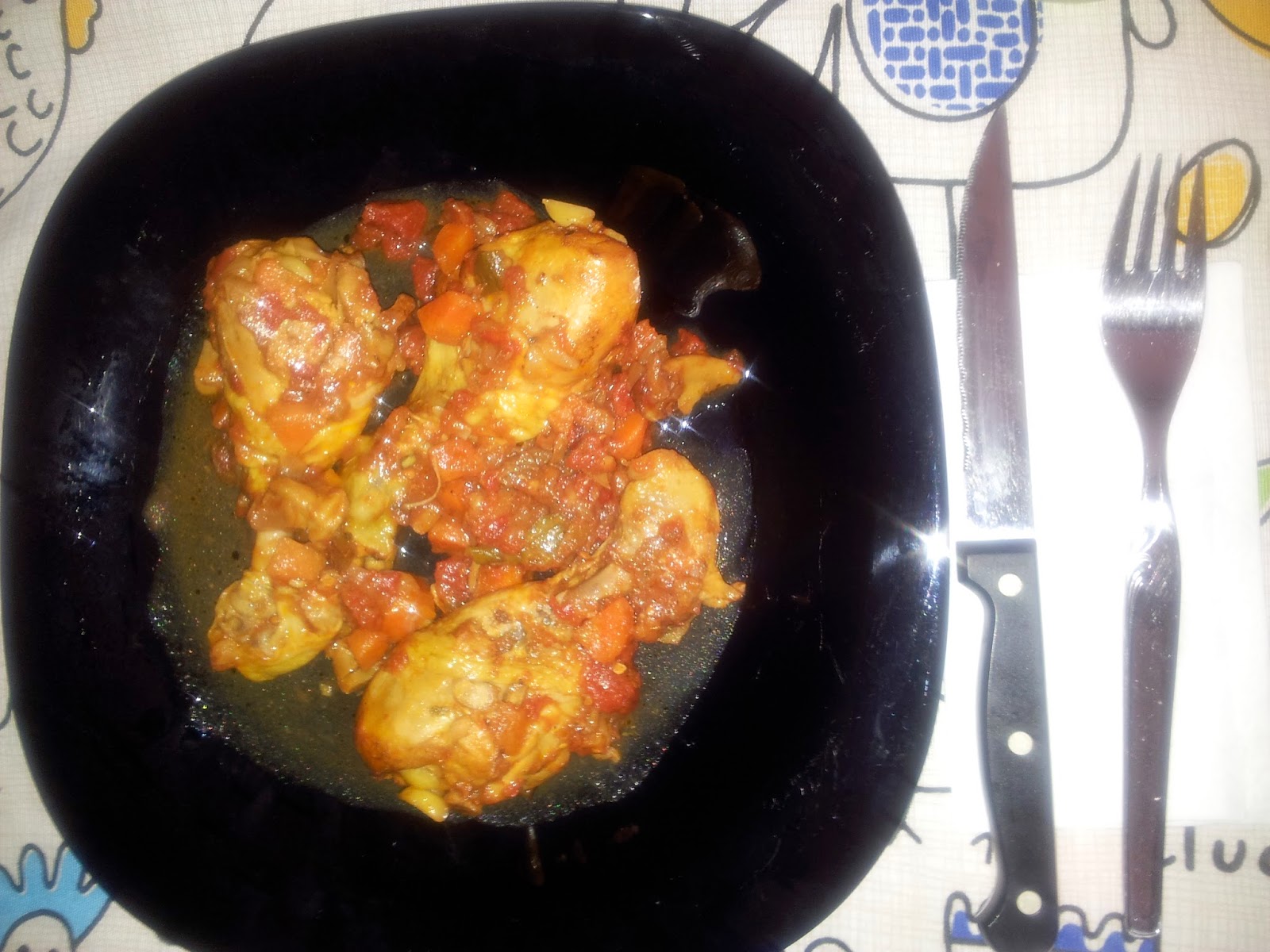 Anabeladas .: RECETA: Muslitos de pollo en salsa de tomate