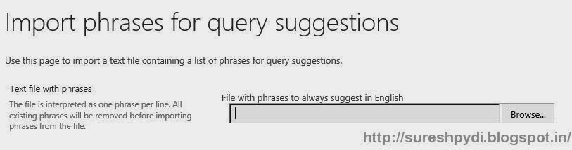 Import query suggestions in SharePoint search - Things to share Import query suggestions in SharePoint search - Things to share