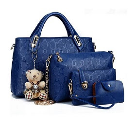 Beg tangan wanita terkini murah woman hand bag / 4pcs per Set dcp 492 ...