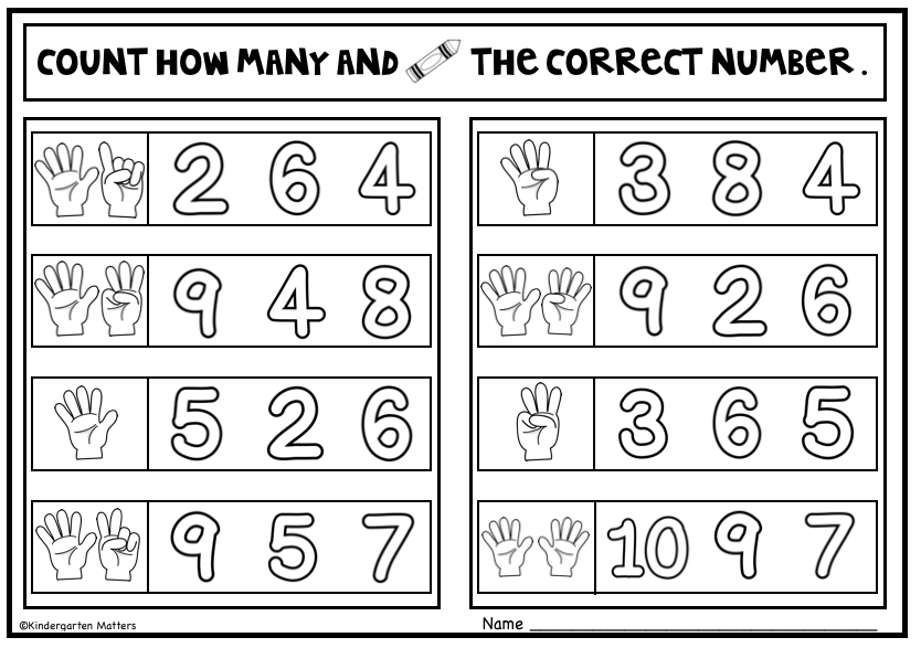 Math Number Freebie - Kindergarten Matters Too.