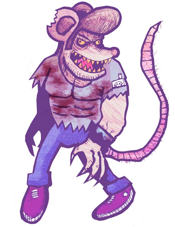 EDBOT5000'S SKETCH-BLOG: Commission... Punk Rock Rat!