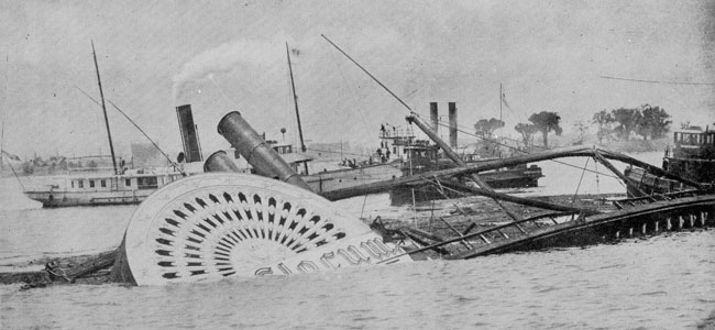 New York - History - Geschichte: Ship Ablaze