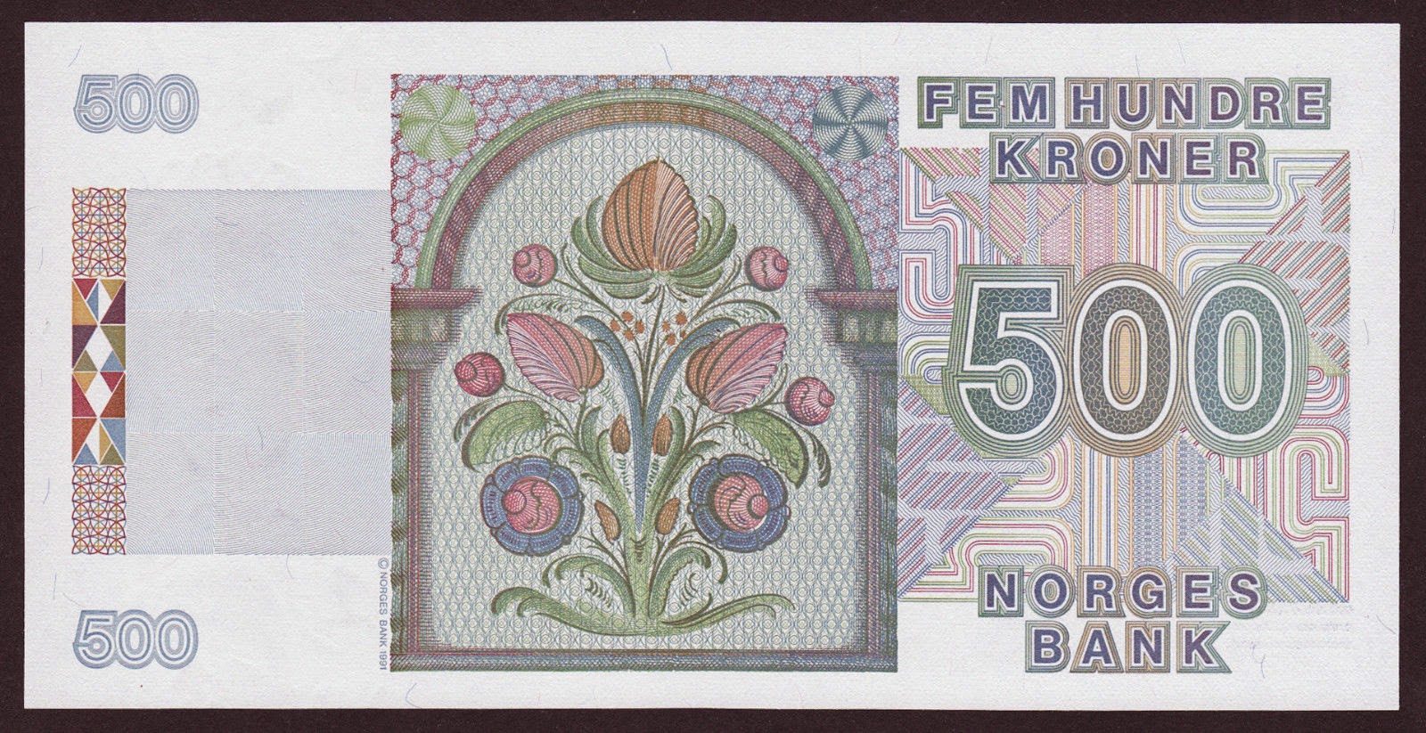 Norway 500 Kroner banknote 1994 Edvard Grieg|World Banknotes & Coins ...