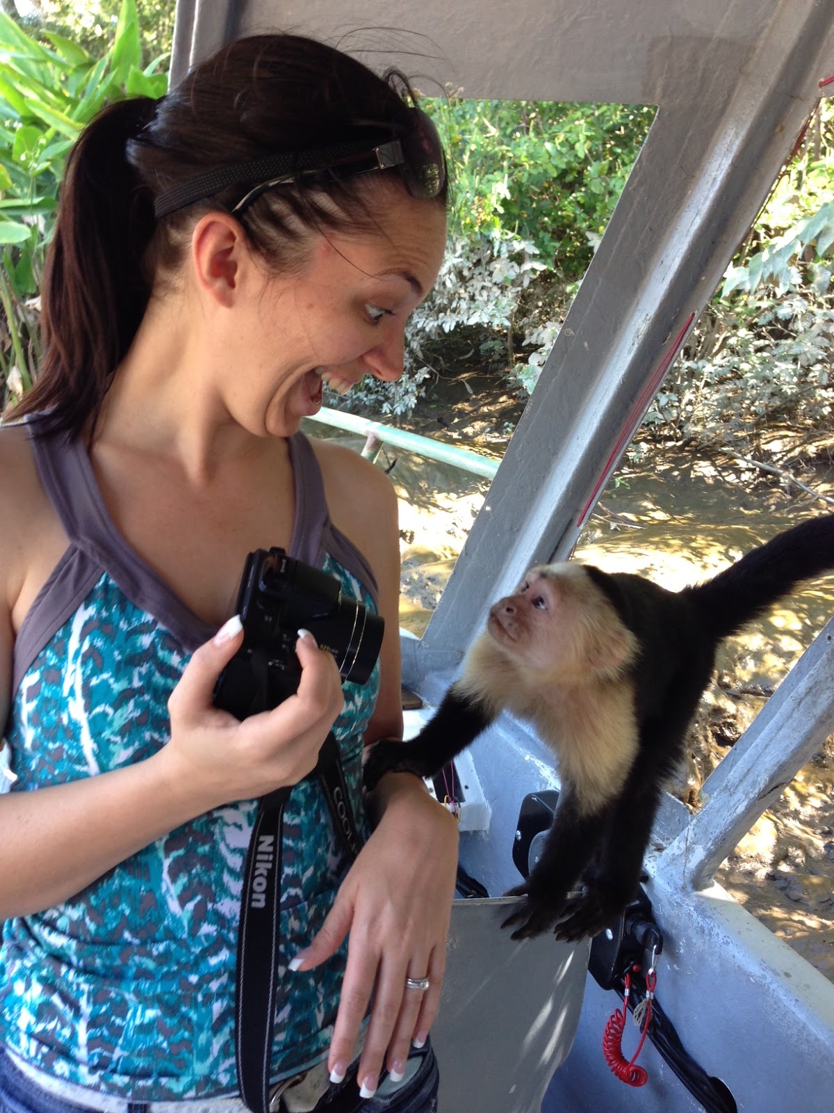 Tamarindo, Costa Rica Daily Photo: What does this friendly monkey want?