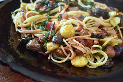 Roasted Marble Potatoes with Red Chard and Pasta # ...