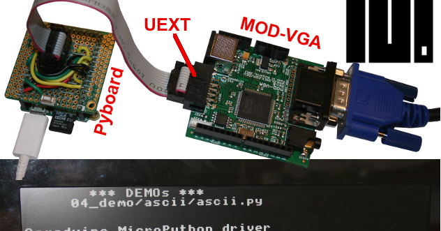 MicroPython Pyboard et sortie VGA (carte MODVGA / GameDuino) - MCHobby ...