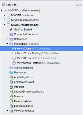 Now let's start to create same app in Xamarin.iOS and Xamarin.Android with MVVMCross framework.