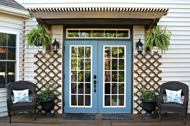 Our beautiful back door transformation! | Thrifty Decor Chick | Thrifty ...