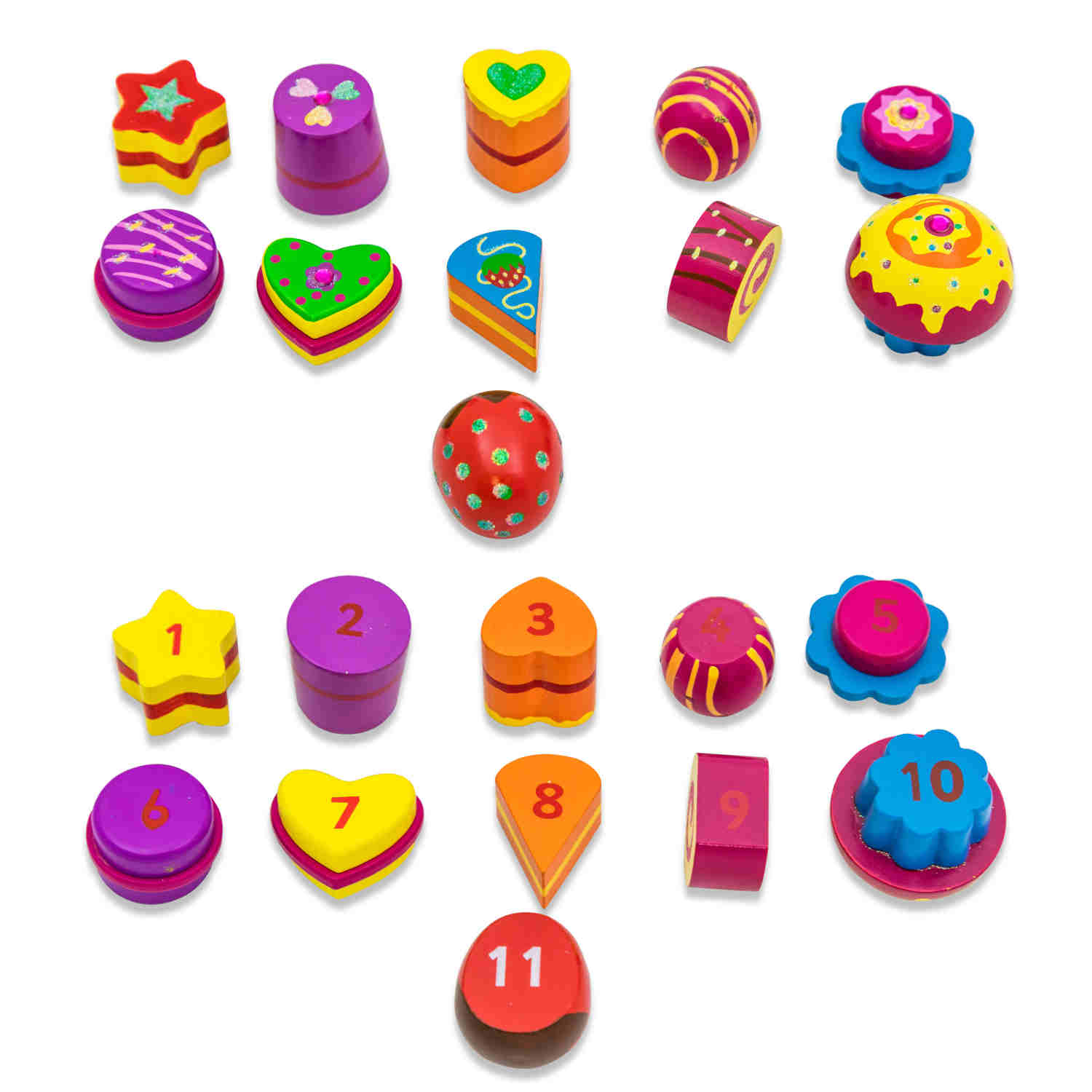 Learning and Exploring Through Play: Wooden Cake Stand Shape Sorter Toy