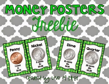 Money Posters Printable Freebie For Your K-2nd grader! | JustAddCoffee ...