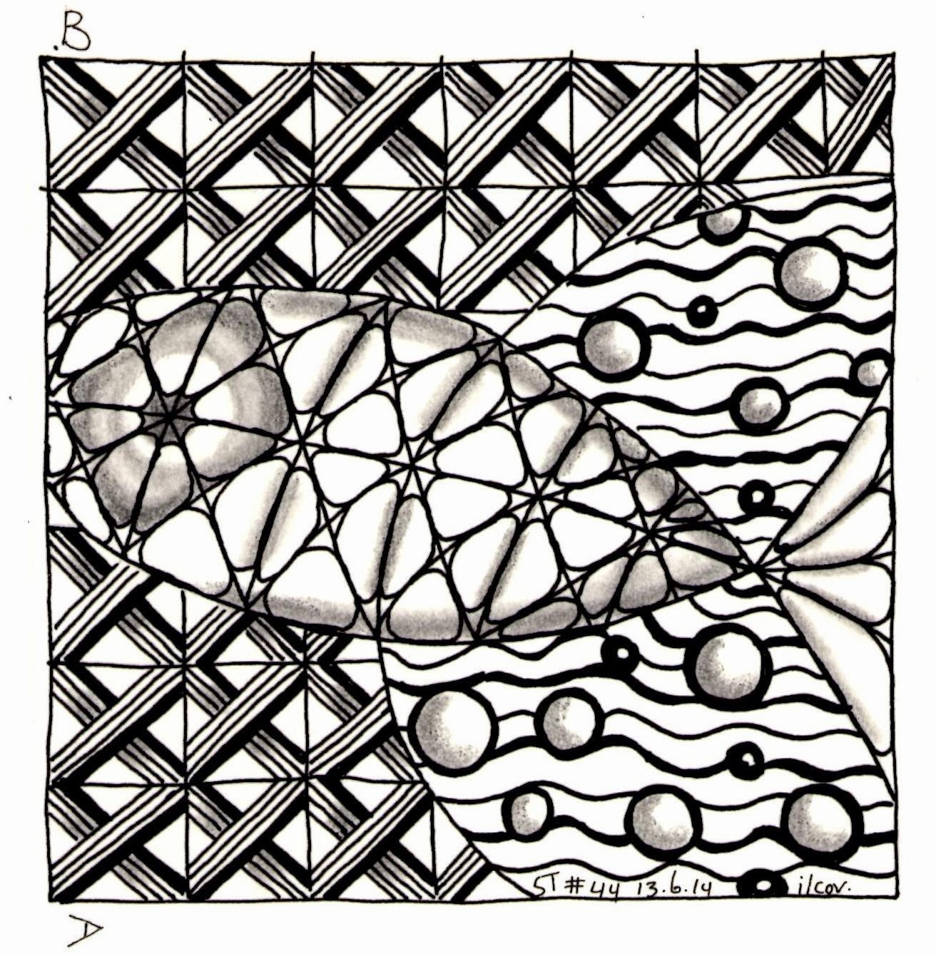 Tickled To Tangle: "It's a String Thing" #44 Tiles