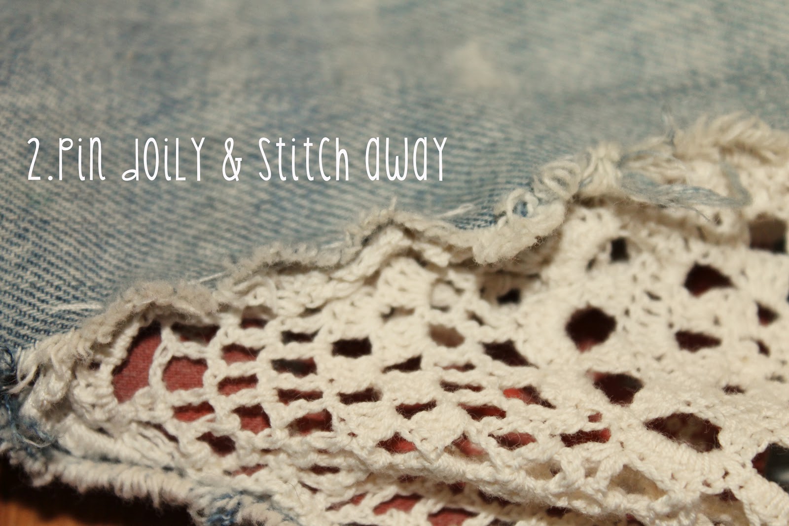 Alexandra Lauren: Doily Shorts Makeover DIY