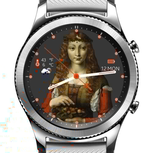 Girl with Cherries Watch Face
