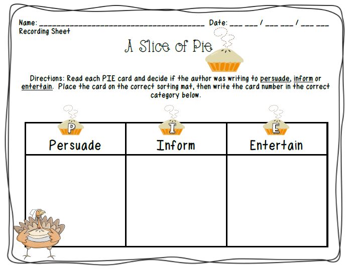Classroom Freebies Too: Last Minute Thanksgiving Center: Author's ...