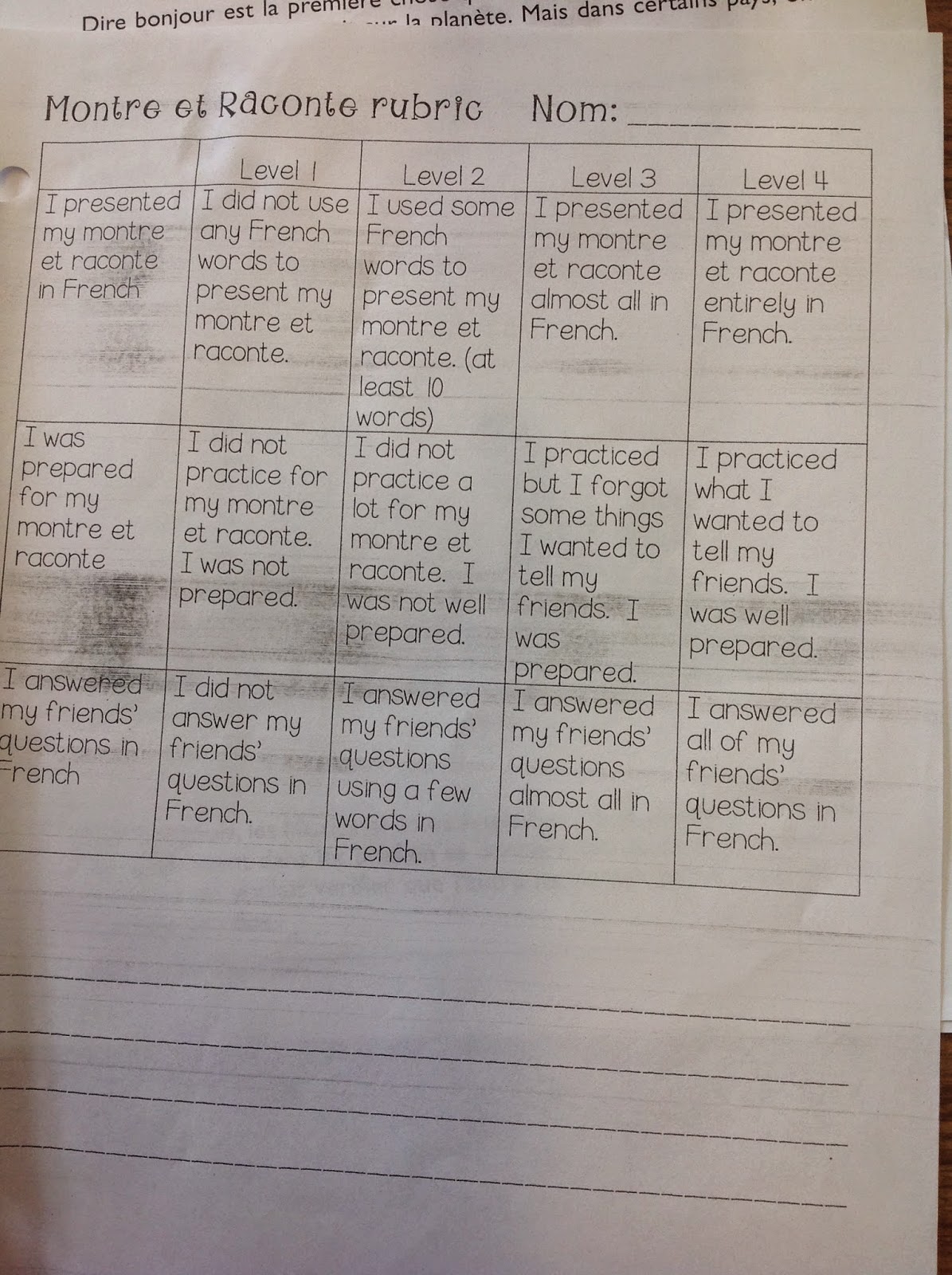 La classe de Mme Bensalam: Montre et raconte - Janvier 2016