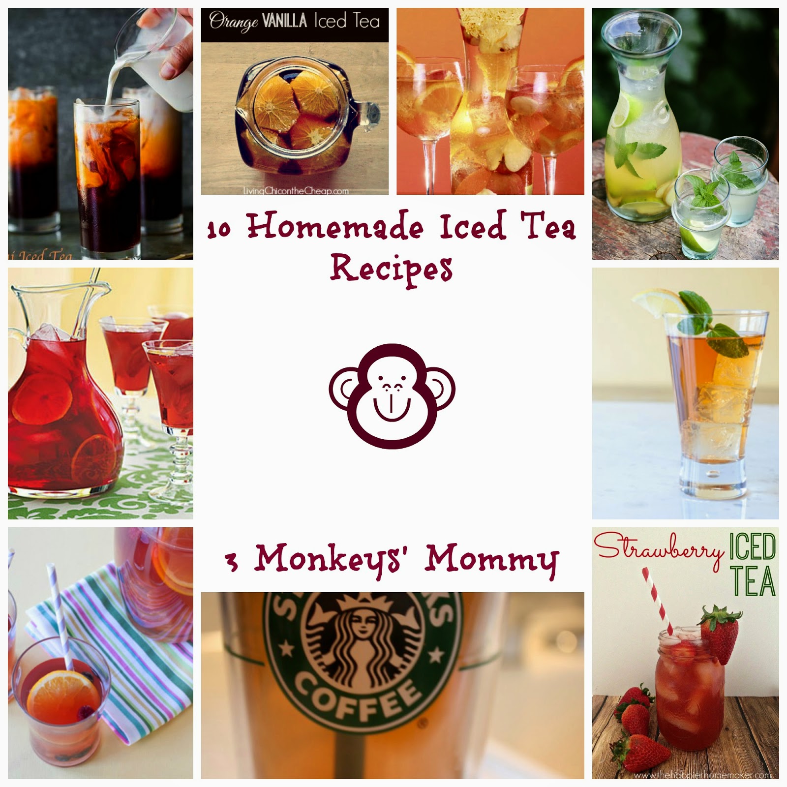 3 Monkeys' Mommy: 10 Homemade Iced Tea Recipes {Perfect Pins}