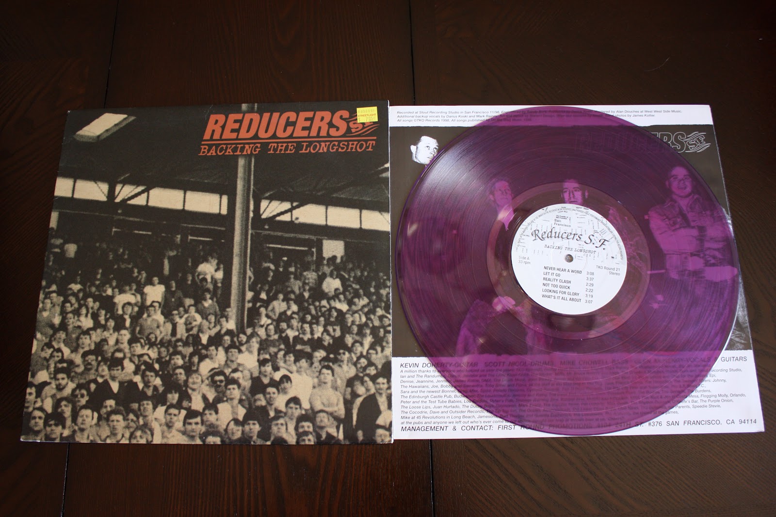 Across Your Face: Reducers SF - Backing the Longshot on Purple Vinyl