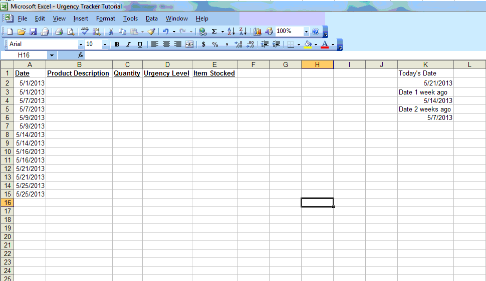 Advanced Tinkerings In Excel: How to create a time sensitive "Urgency ...