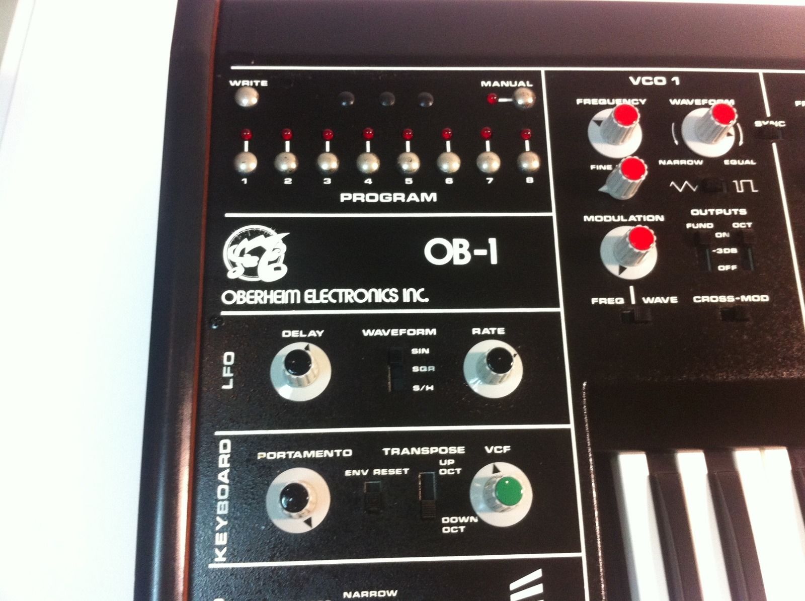 MATRIXSYNTH: OBERHEIM OB-1 Vintage Analog Synthesizer 1978 with Colored Knobs