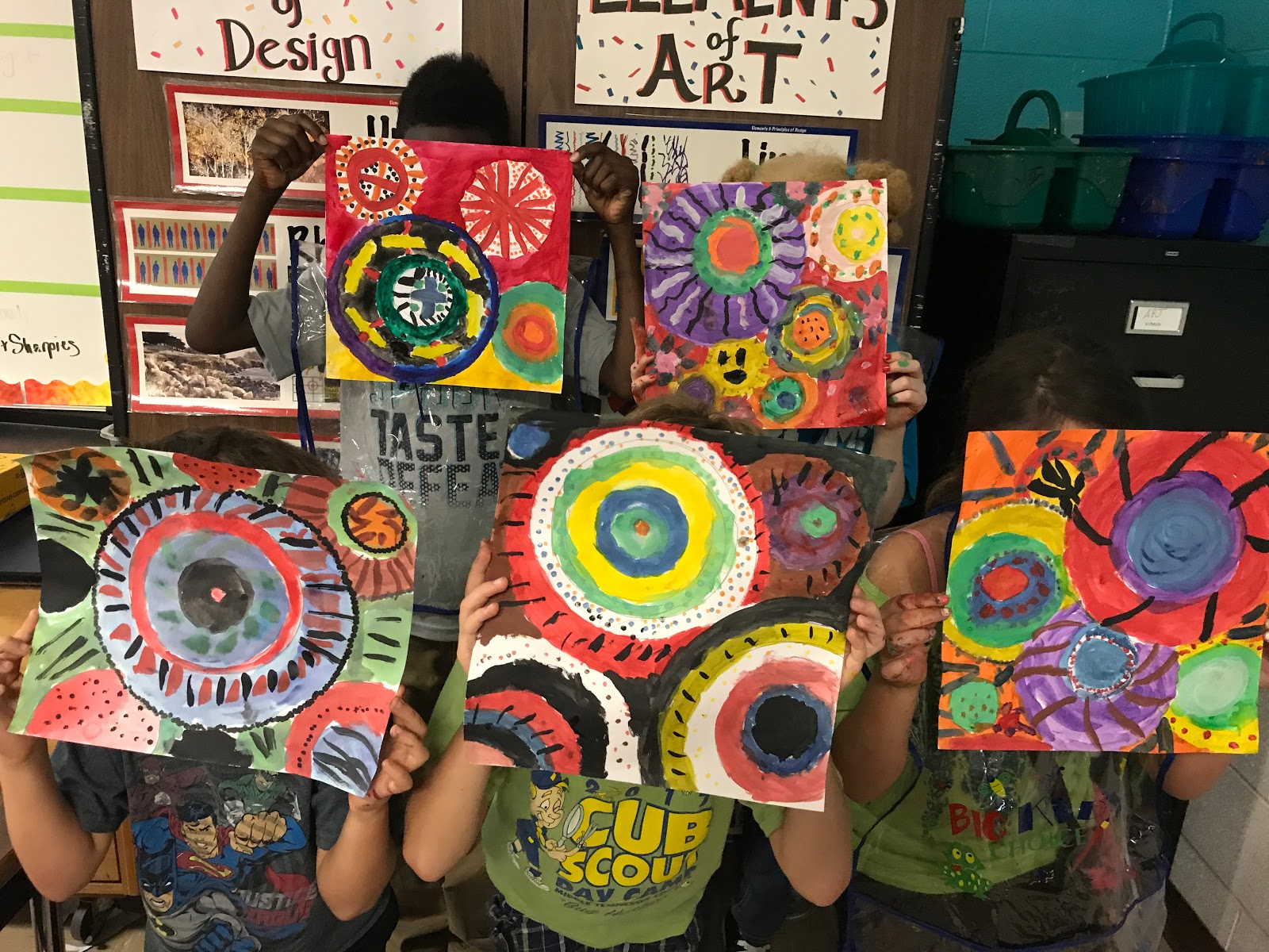 Elements of the Art Room: 3rd Grade Dot Paintings!