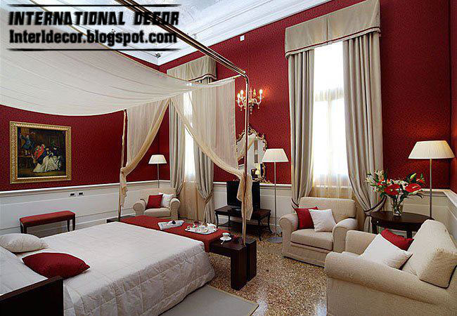 Romantic Red tones in home decor, red color decorations