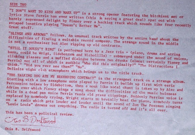 Nothing: Jon The Postman singing