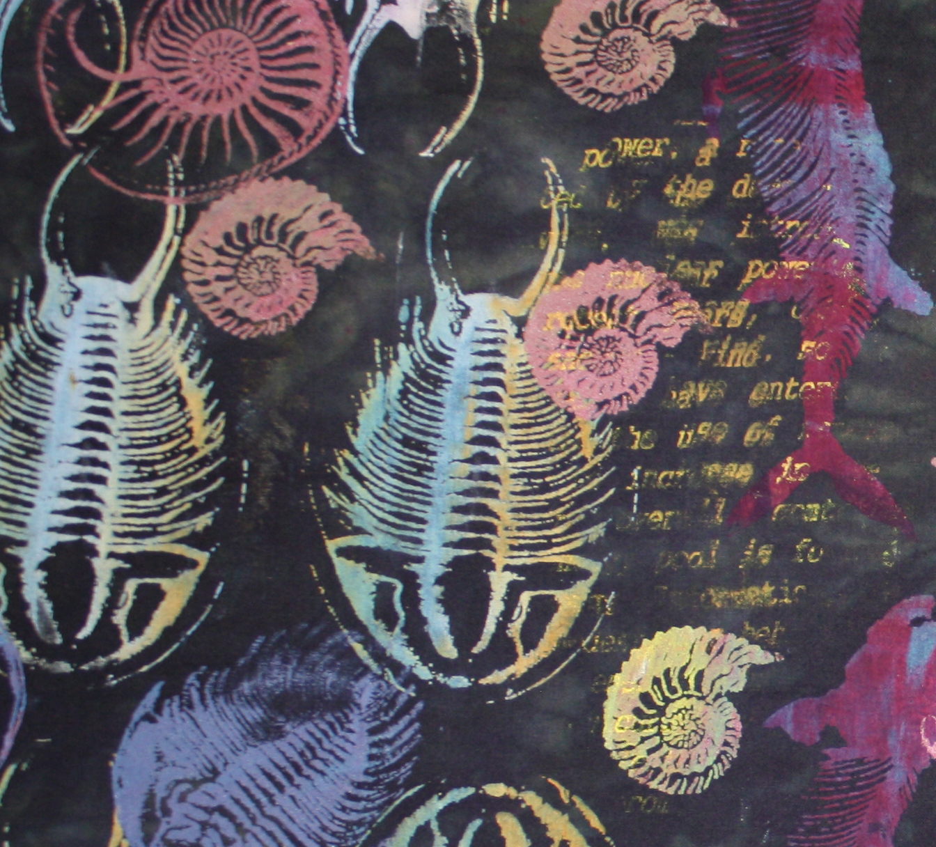 Living and Dyeing Under the Big Sky: Fossil Print Details