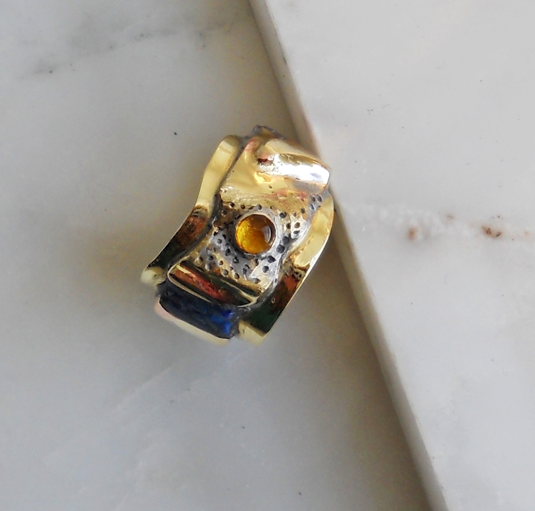 metalsmithing by W.Schweizer: brazed ring with epoxy inlay