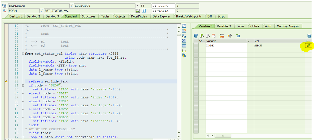 Sap Abap Central Options For Editing Table In Ecc