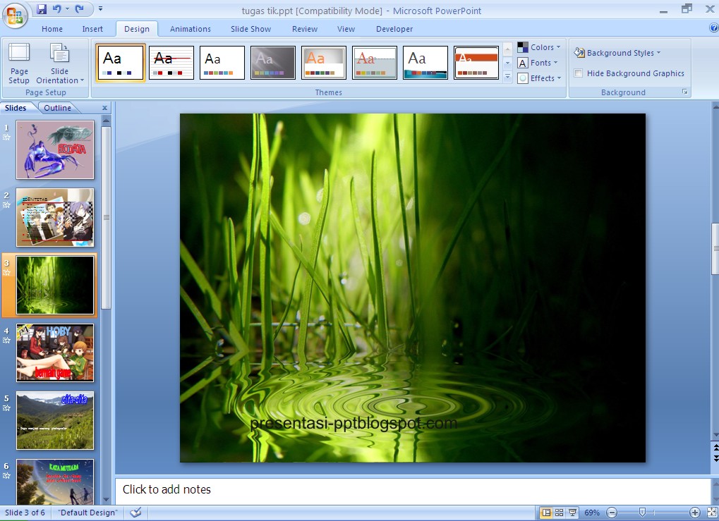 Membuat Background Slide Dengan Gambar - Tutorial Power Point | Belajar ...