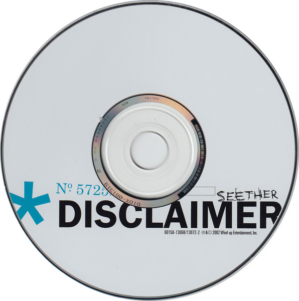 Encarte: Seether - Disclaimer - Encartes Pop