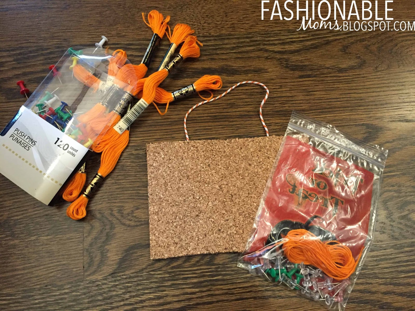 My Fashionable Designs: Pumpkin String Art with Push Pins!
