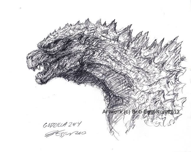 Godzilla Face Sketch