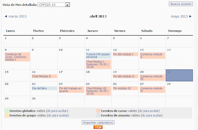 Tutoria-l: Elaboración de un calendario