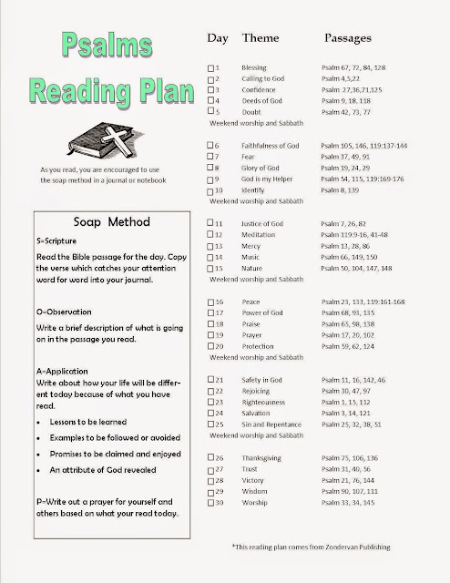 Magnifying Him: Psalms Reading Plan Printable