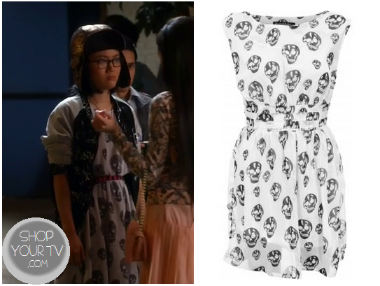 Awkward: Season 3 Episode 7 Ming's White Skull Dress | Shop Your TV