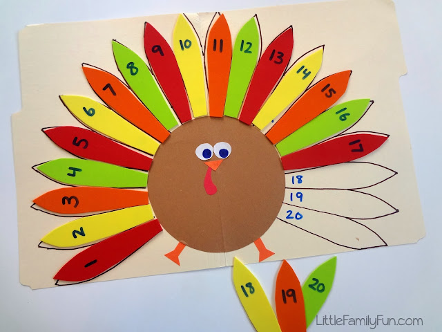 Little Family Fun: Counting Turkey Feathers