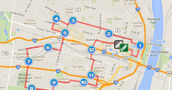 The Adventures of Team Wil-Sun: RnR St Louis Half Marathon course