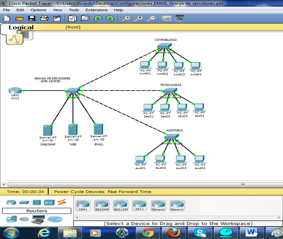 Laboratorio de hardware y redes e internet : Configuraciones de la ...