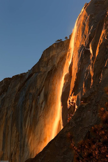 Yosemite Firefall, Yosemite Valley, CA, US ~ Great Panorama Picture