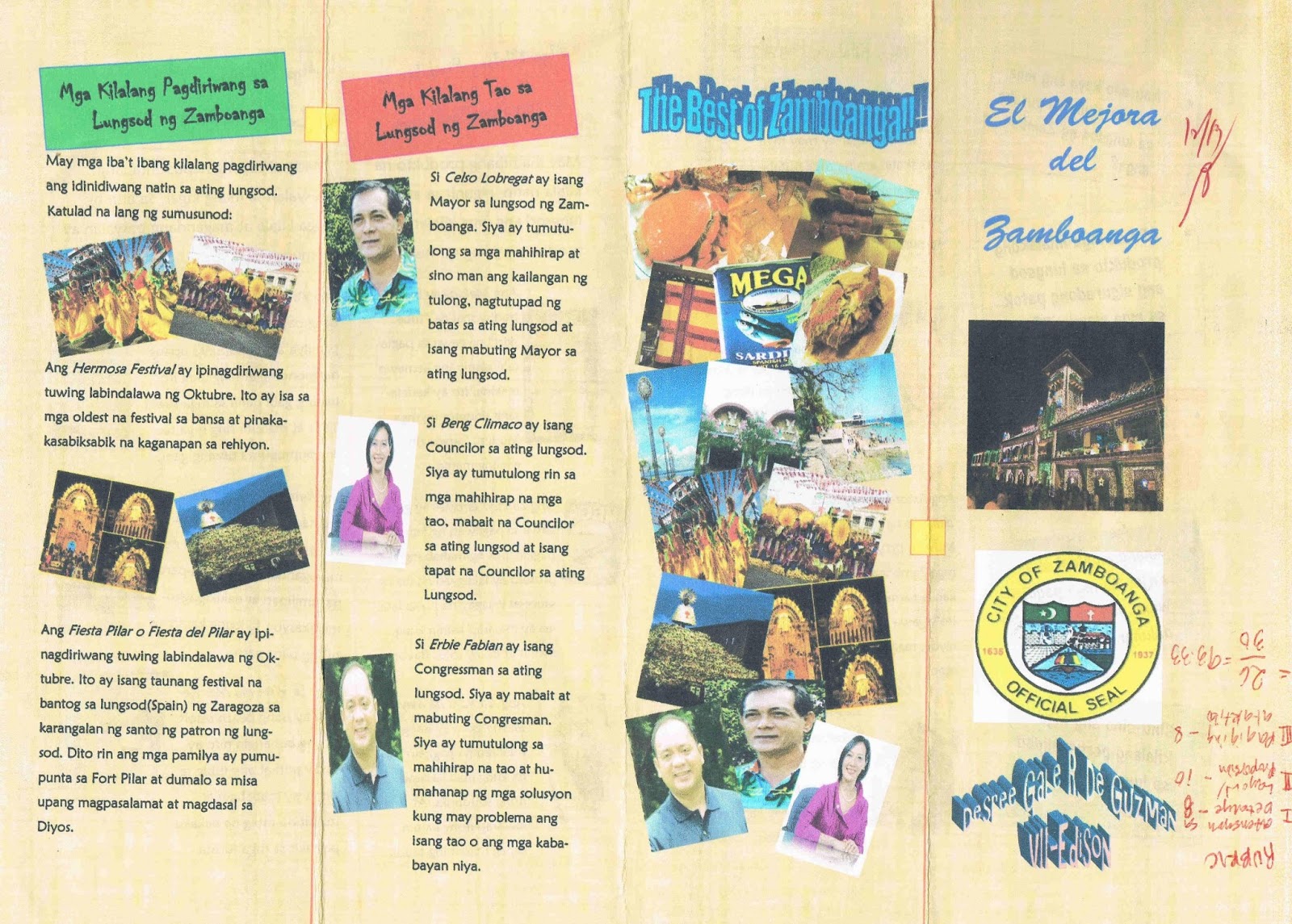 Filipino Activities Mga Brochure