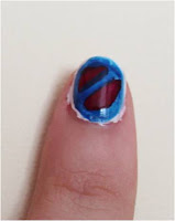 Traffic light nails | London Pin Stripe