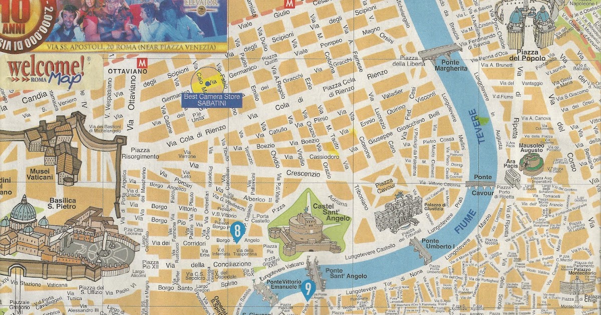UNA SEMANA DE TURISMO EN ROMA. EXPERIENCIA FAMILIAR. : MAPA TURISTICO ...
