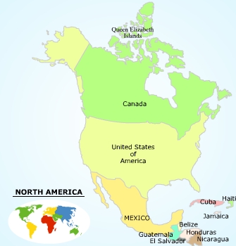 North America Map Region City | Map of World Region City