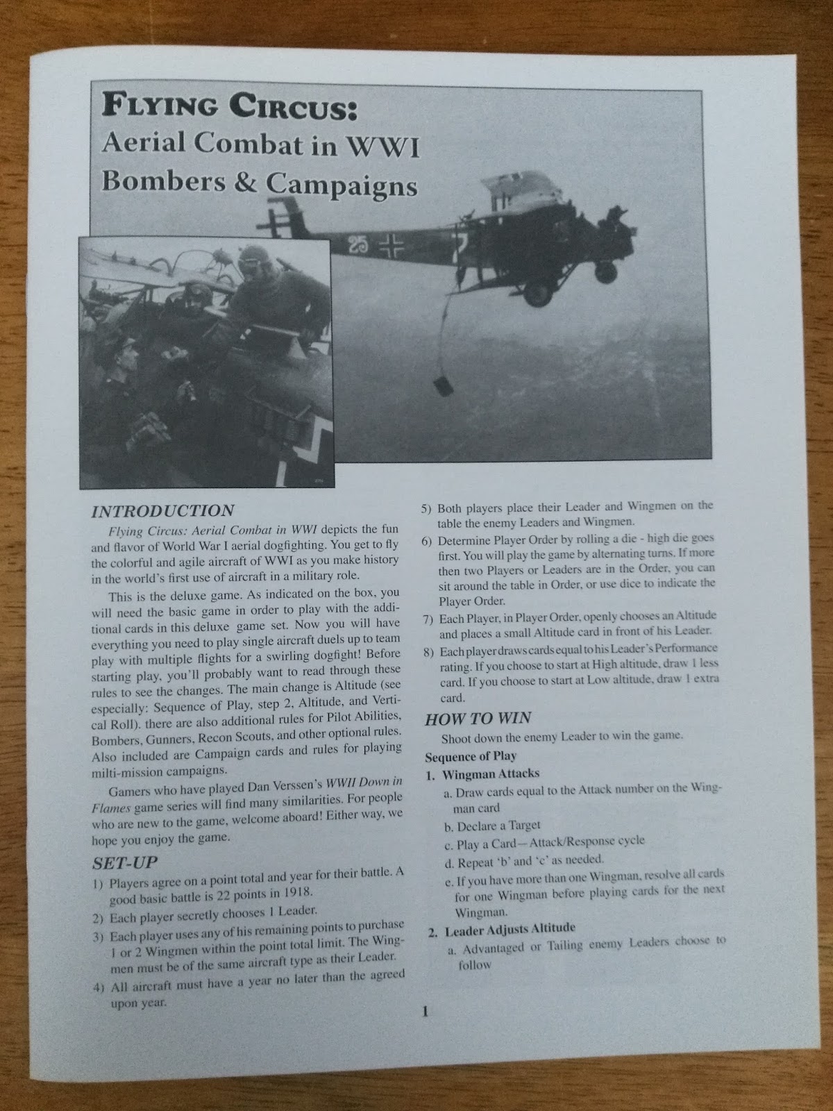 Flying Circus Deluxe Bombers & Campaigns by Decision Games - A ...